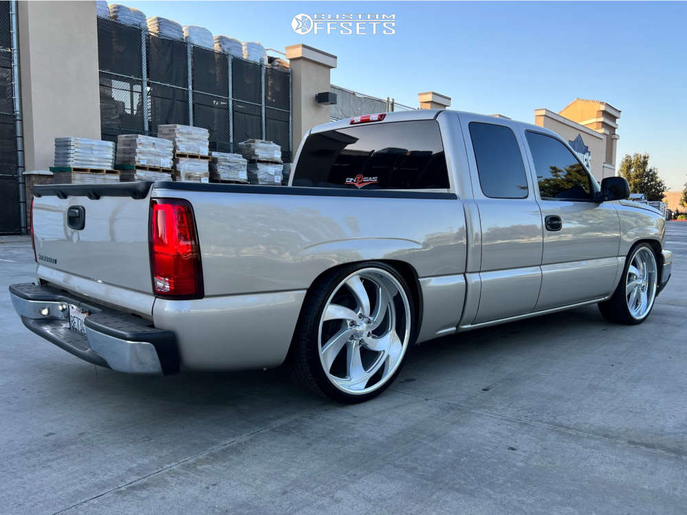 2006 Chevrolet Silverado 1500 with 24x9 25 US Mags Desperado 6 and 255 ...