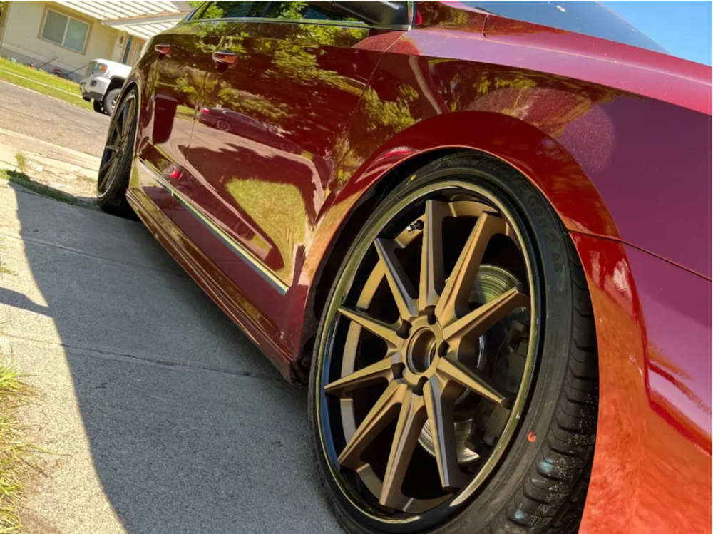 2017 Volkswagen Passat with 19x8.5 42 Ferrada FR4 and 225/35R19 Ironman ...