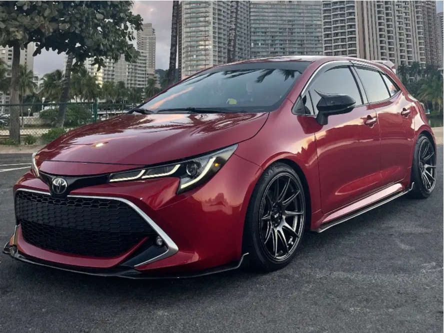 2020 Toyota Corolla with 18x8.75 35 XXR 527 and 225/40R18 Kumho Ecsta ...