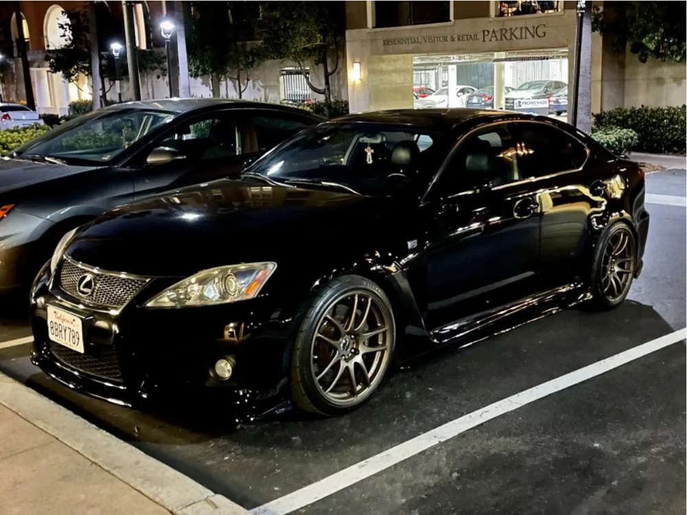 2008 Lexus IS F with 19x9.5 38 Work Emotion Cr Kiwami and 225/40R19 ...