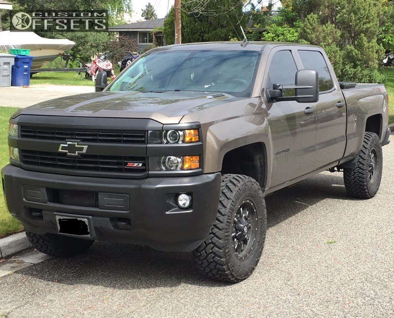2015 Chevrolet Silverado 3500 HD with 18x9 20 Fuel Krank and 35/12.5R18 ...