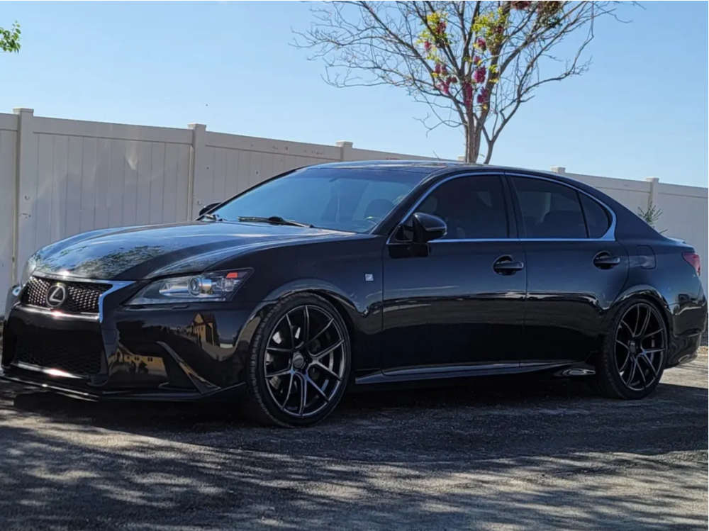 2014 Lexus GS350 with 20x9 35 AVID1 SL02 and 225/35R20 Hankook Ventus ...