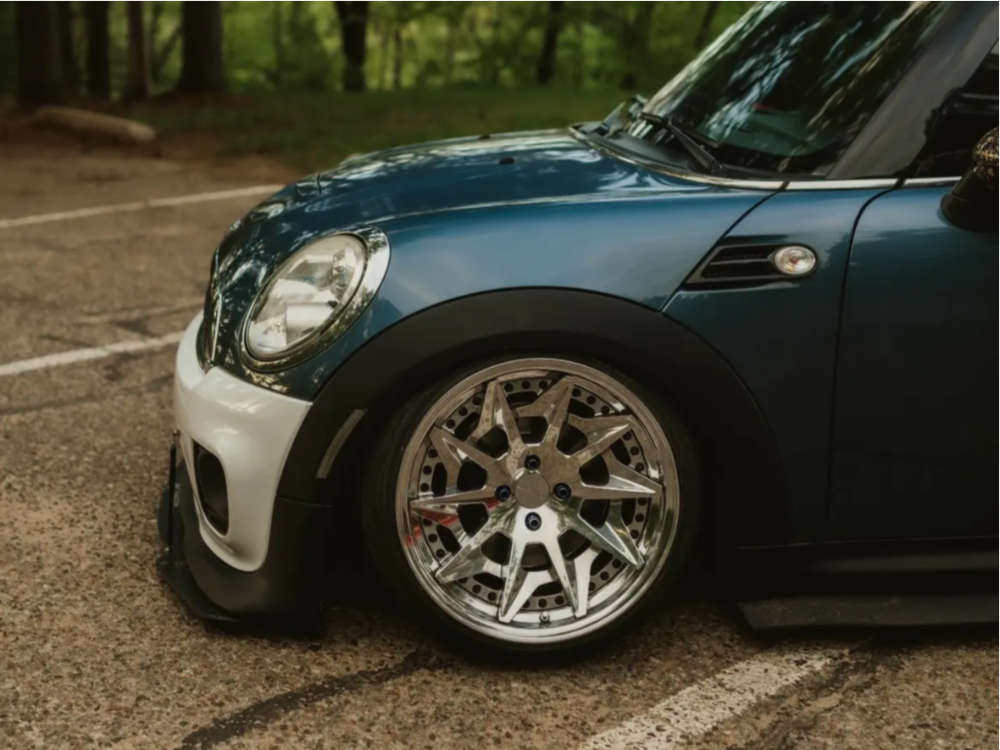 2010 Mini Cooper with 17x9.5 5 Rotiform Forged Cvt and 205/40R17 Toyo ...