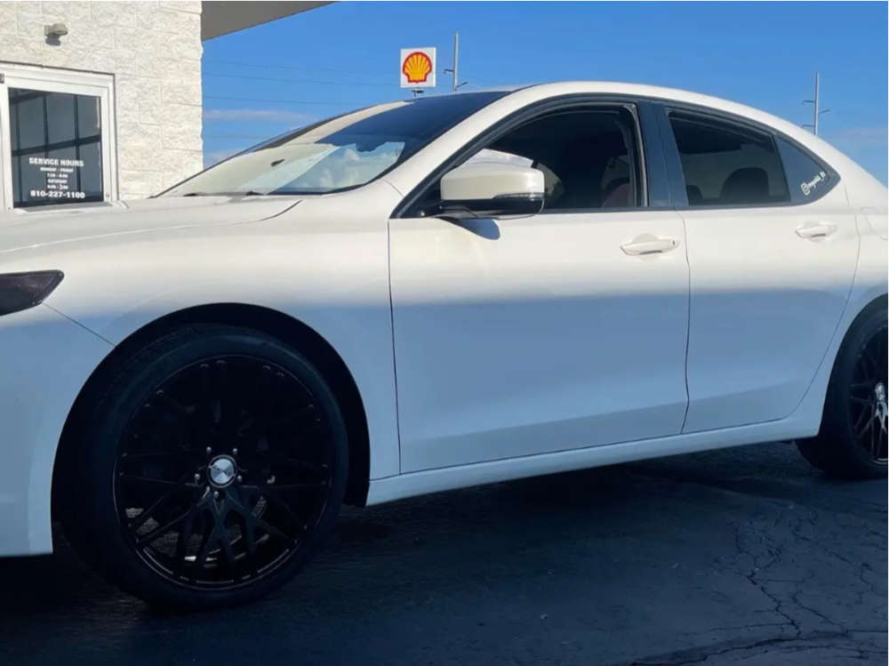 2015 Acura TLX with 20x8.5 35 Shift Spring and 245/35R20 Continental ...