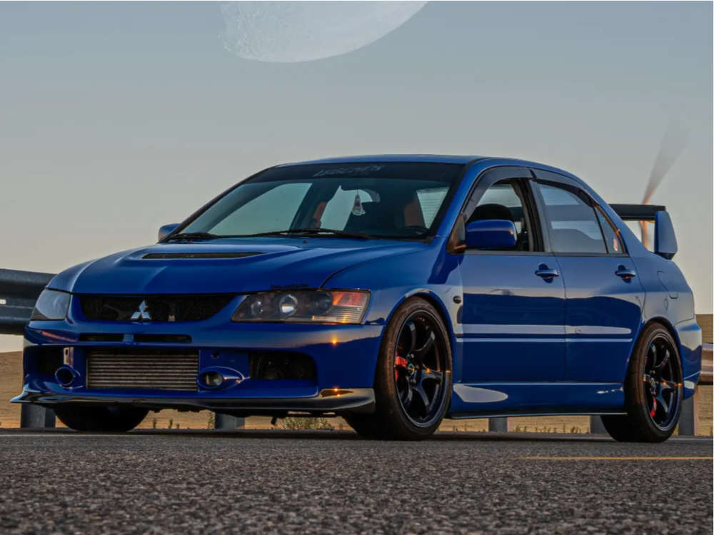 2004 Mitsubishi Lancer with 18x9.5 22 Gram Lights 57dr and 255/35R18 ...