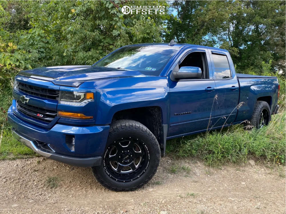 2017 Chevrolet Silverado 1500 with 20x10 -18 Weld Off-Road Aragon and ...