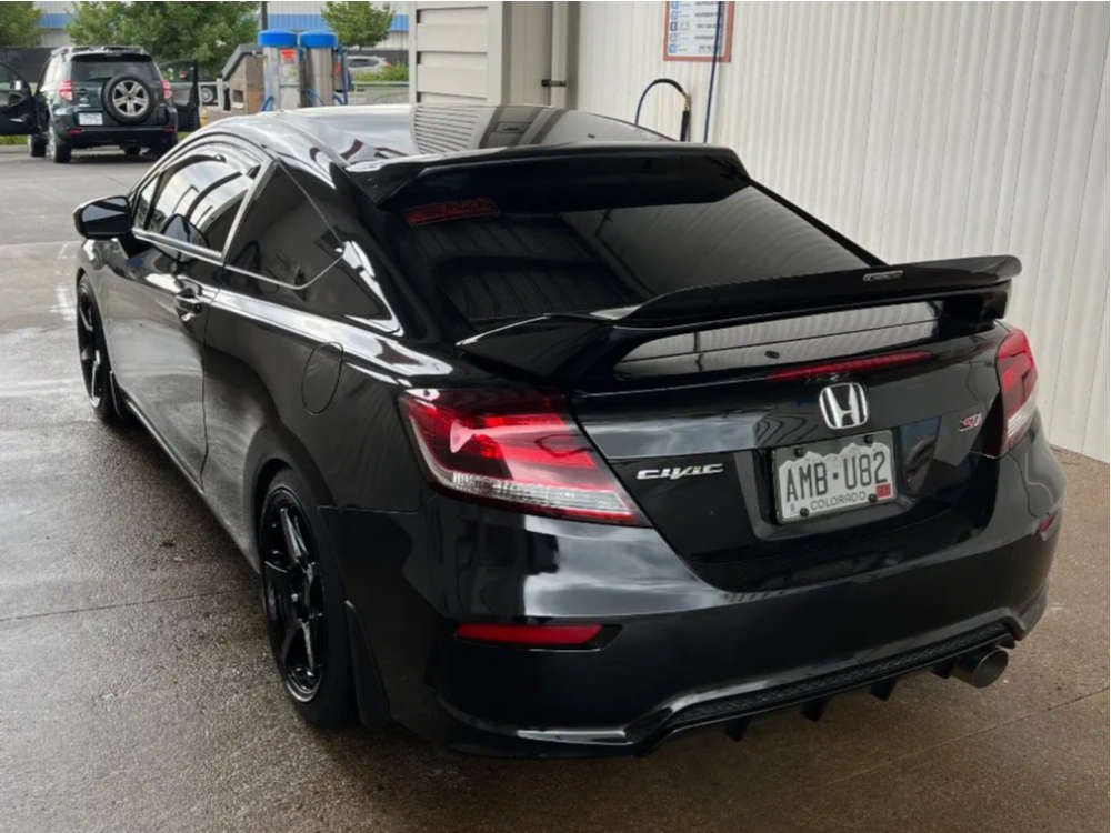 2015 Honda Civic with 18x8.5 38 Enkei Ts-5 and 255/40R18 Nitto Neo Gen ...