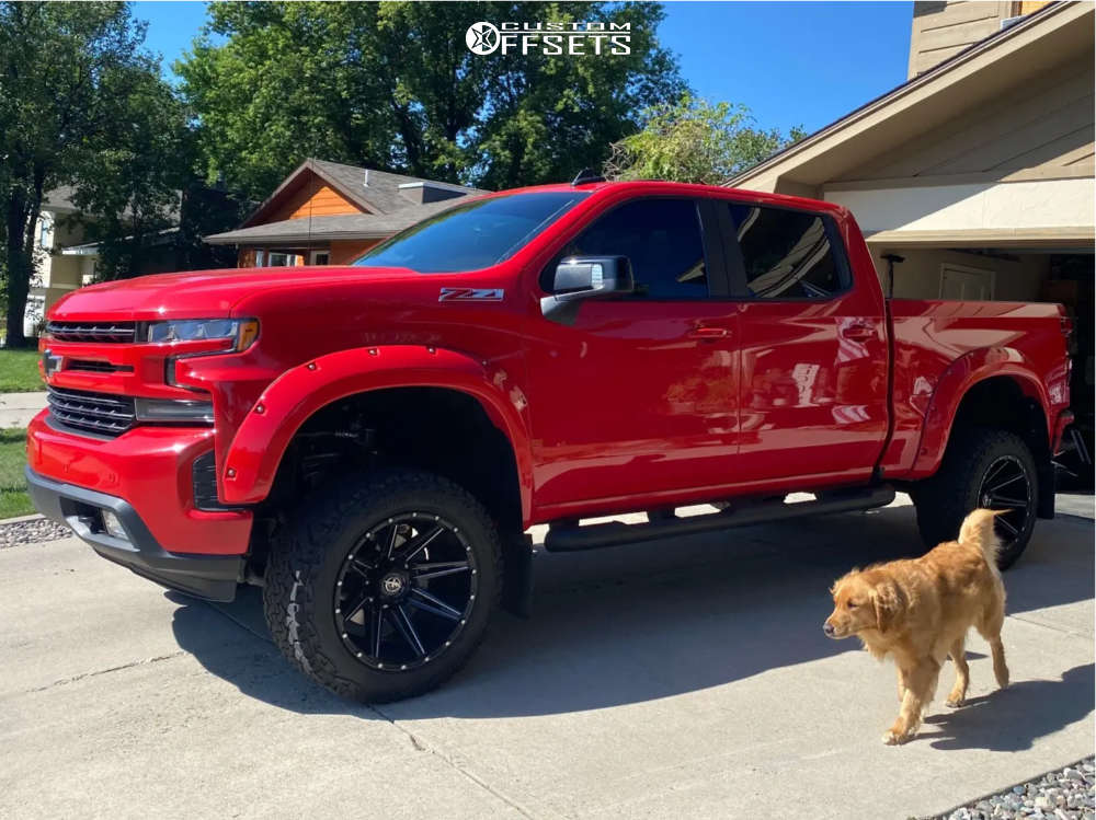 2021 Chevrolet Silverado 1500 with 20x12 -44 XF Offroad Xf-220 and 33/ ...