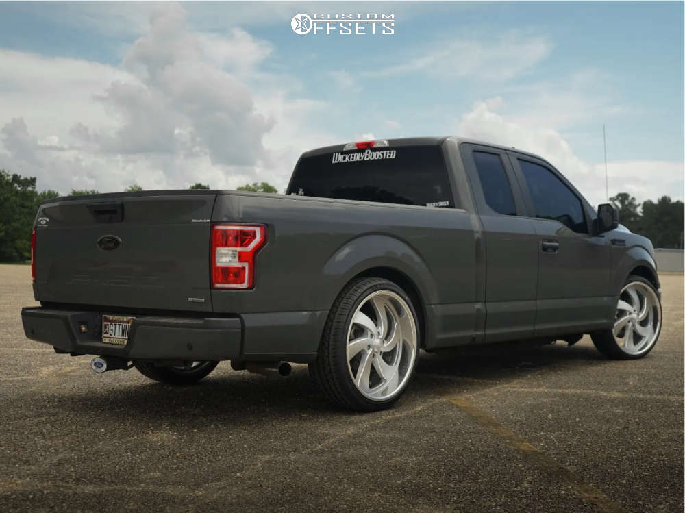 2020 Ford F-150 with 24x9 25 US Mags Desperado 6 and 255/30R24 Lexani ...