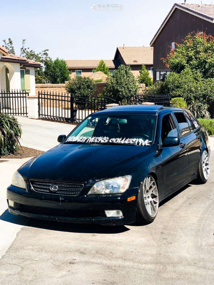 2002 Lexus IS300 with 18x9.5 31 Anovia Elder and 235/45R18 Continental ...