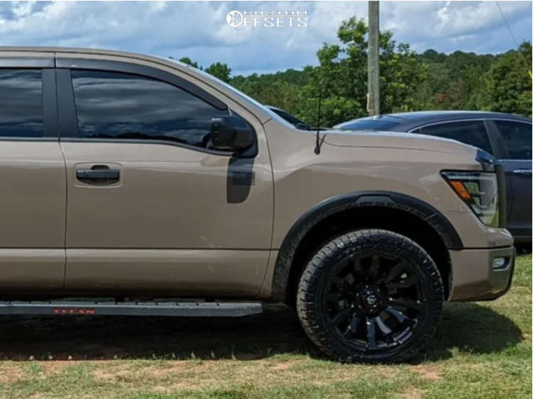 2021 Nissan Titan with 22x10 -18 Fuel Blitz and 285/45R22 Nitto Ridge ...