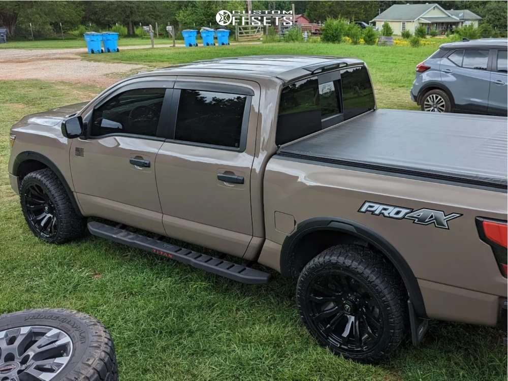 2021 Nissan Titan with 22x10 -18 Fuel Blitz and 285/45R22 Nitto Ridge ...