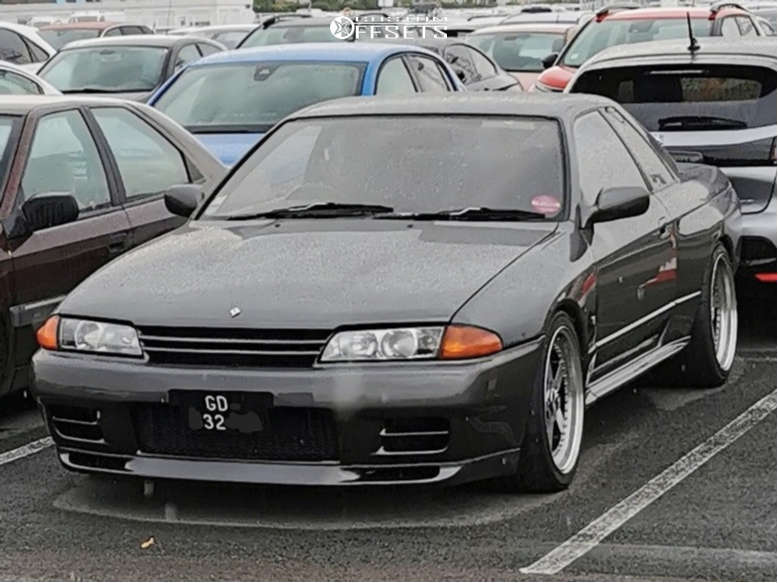 1991 Nissan Skyline with 18x10 24 Panasport G7 C5C and 265/35R18 Yokohama Advan Neova Ad08r and ...
