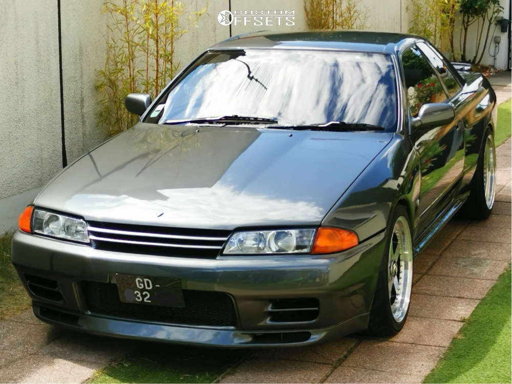 1991 Nissan Skyline with 18x10 24 Panasport G7 C5C and 265/35R18 Yokohama Advan Neova Ad08r and ...