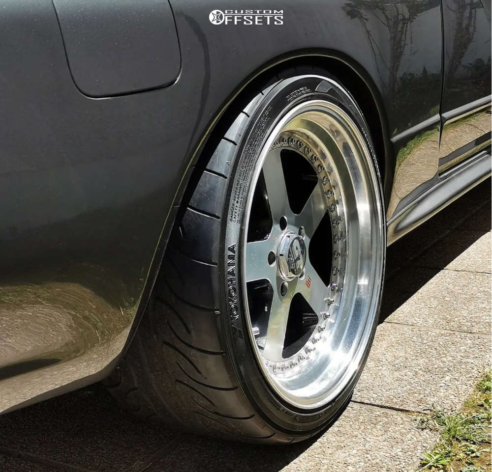 1991 Nissan Skyline with 18x10 24 Panasport G7 C5C and 265/35R18 Yokohama Advan Neova Ad08r and ...