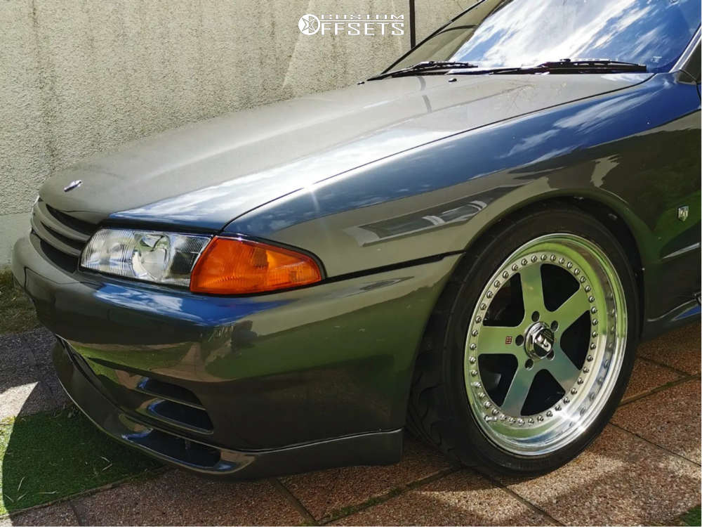 1991 Nissan Skyline with 18x10 24 Panasport G7 C5C and 265/35R18 Yokohama Advan Neova Ad08r and ...