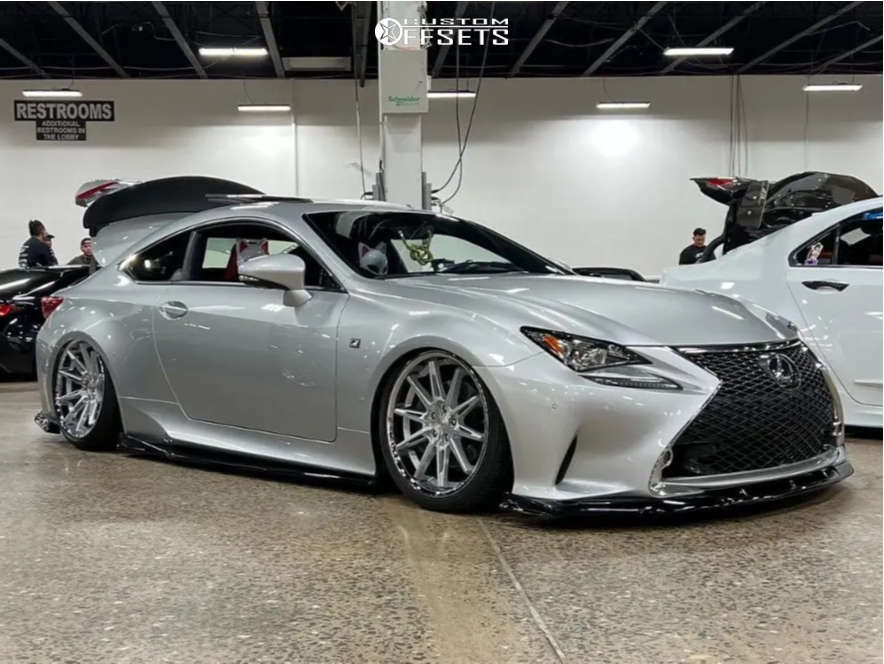 2016 Lexus RC350 with 20x8.5 35 Ferrada CM2 and 245/40R20 Continental Extremecontact Dws06 Plus ...