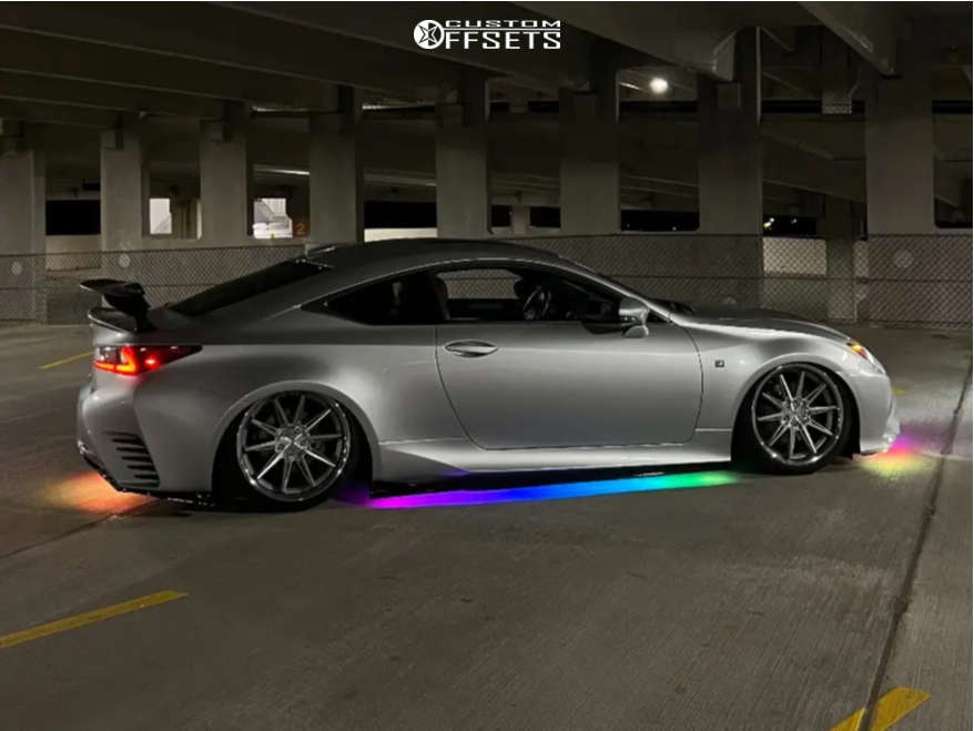 2016 Lexus RC350 with 20x8.5 35 Ferrada CM2 and 245/40R20 Continental Extremecontact Dws06 Plus ...