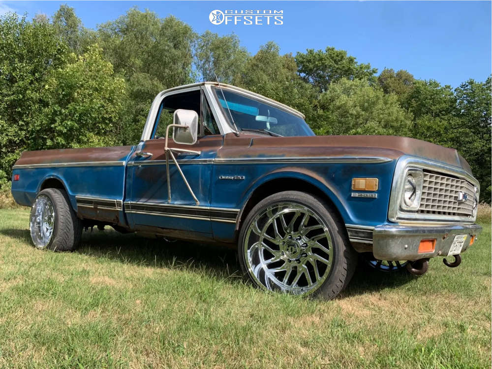 1971 Chevrolet C20 Pickup with 22x12 -44 TIS 544C and 285/35R22 Venom ...