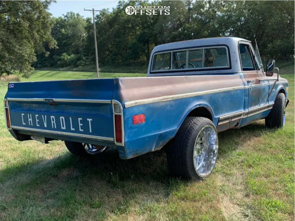 1971 Chevrolet C20 Pickup with 22x12 -44 TIS 544C and 285/35R22 Venom ...