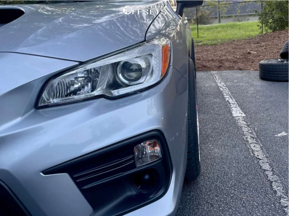 2021 Subaru WRX with 18x9.5 22 Kansei Roku and 255/40R18 Continental ...