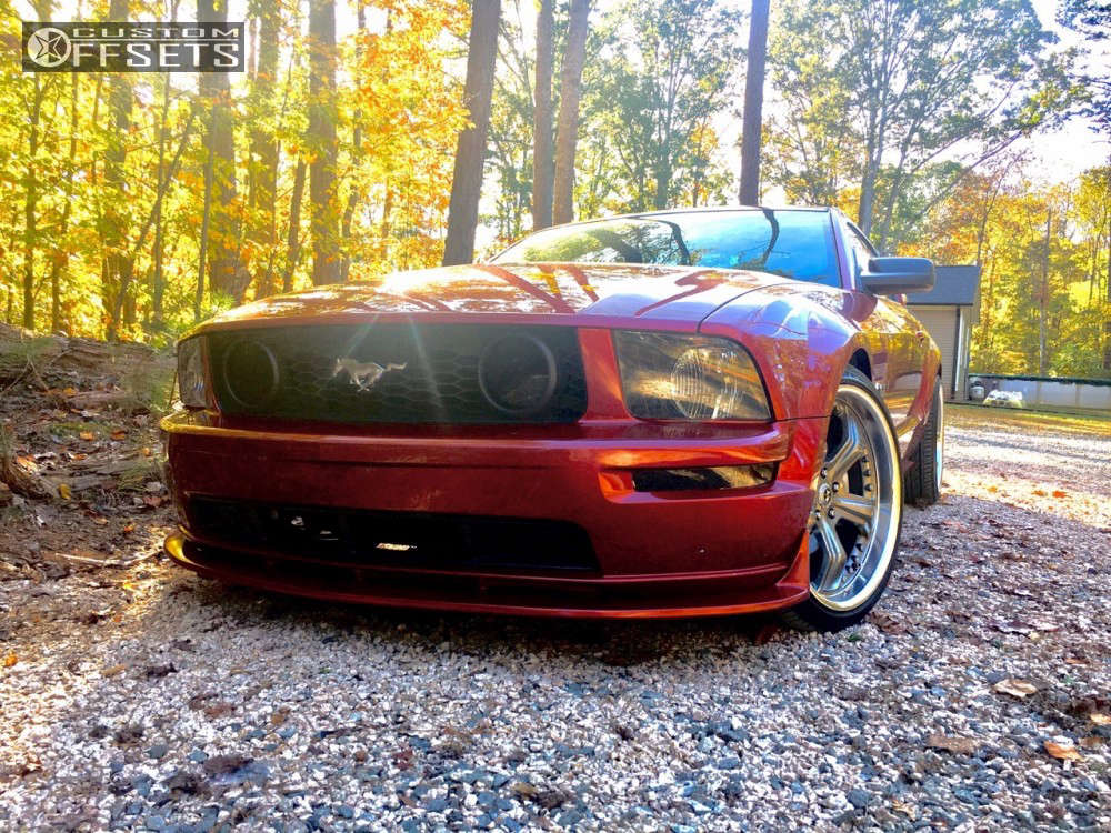 2005 Ford Mustang with 20x9 24 American Racing Razor and 245/35R20 ...