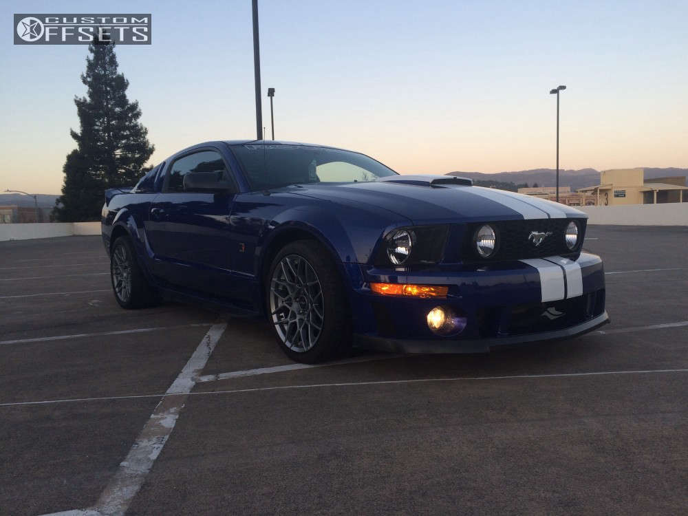2005 Ford Mustang with 18x10 45 American Muscle and 295/55R18 ...