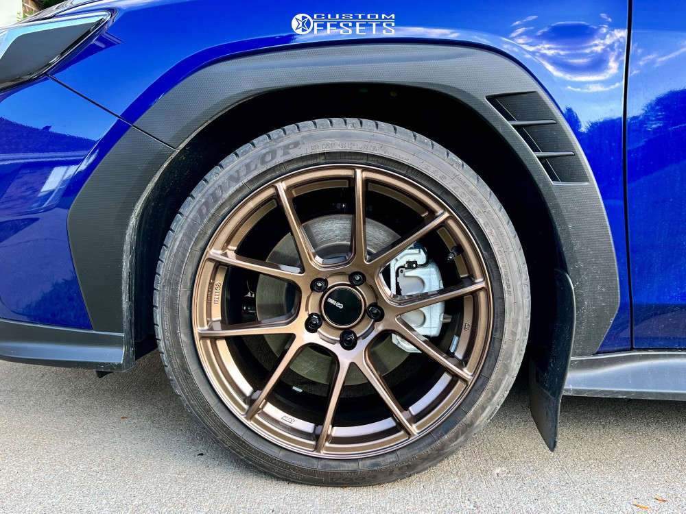 2022 Subaru WRX with 18x9.5 38 Enkei Tsv and 245/40R18 Dunlop Sp Sport ...