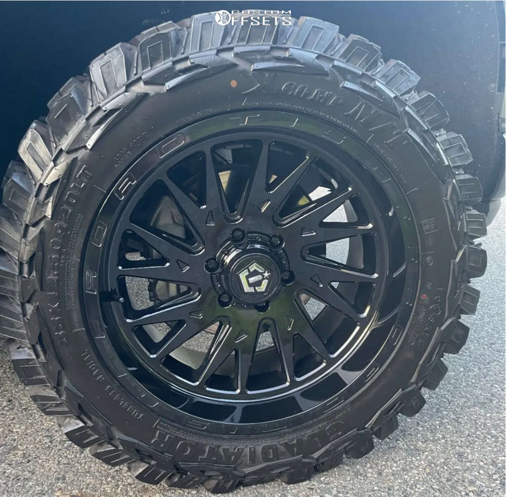 2021 Chevrolet Silverado 1500 with 20x10 -19 TIS 547B and 33/12.5R20 Gladiator Xcomp Mt and ...