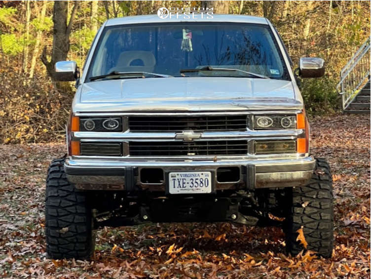 1992 Chevrolet K1500 with 15x12 -73 Mickey Thompson Classic III and 33/ ...