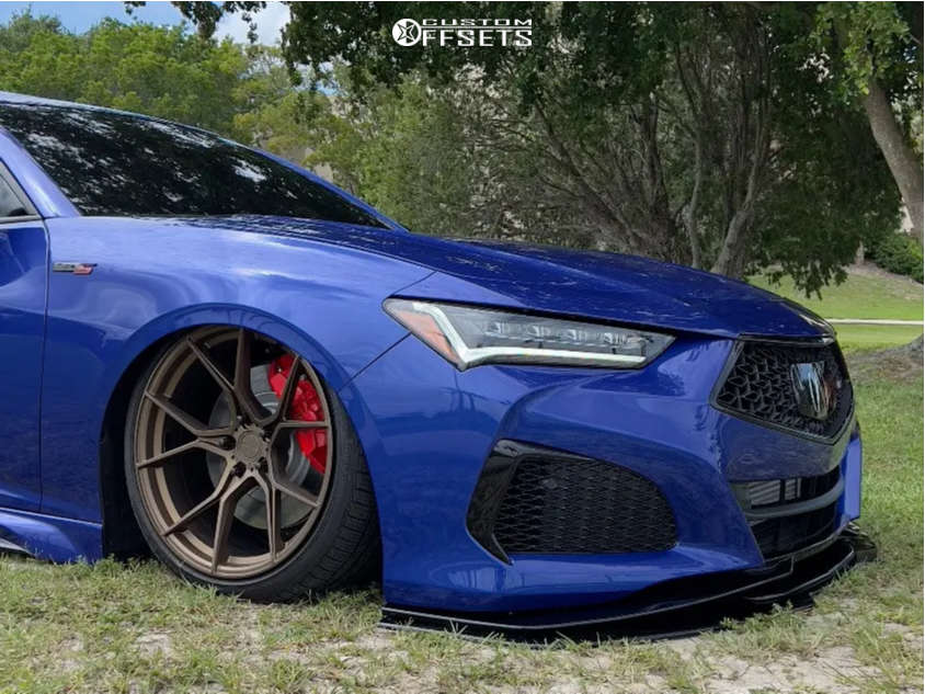 2021 Acura TLX with 20x10 38 Stance Sf-07 and 255/35R20 Pirelli Cinturato P7 All Season and Air ...