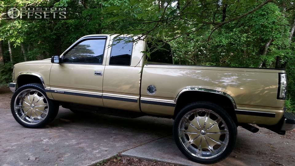 1997 Chevrolet K1500 with 28x9 0 Rockstarr 557 and 325/35R28 Lexani LX ...