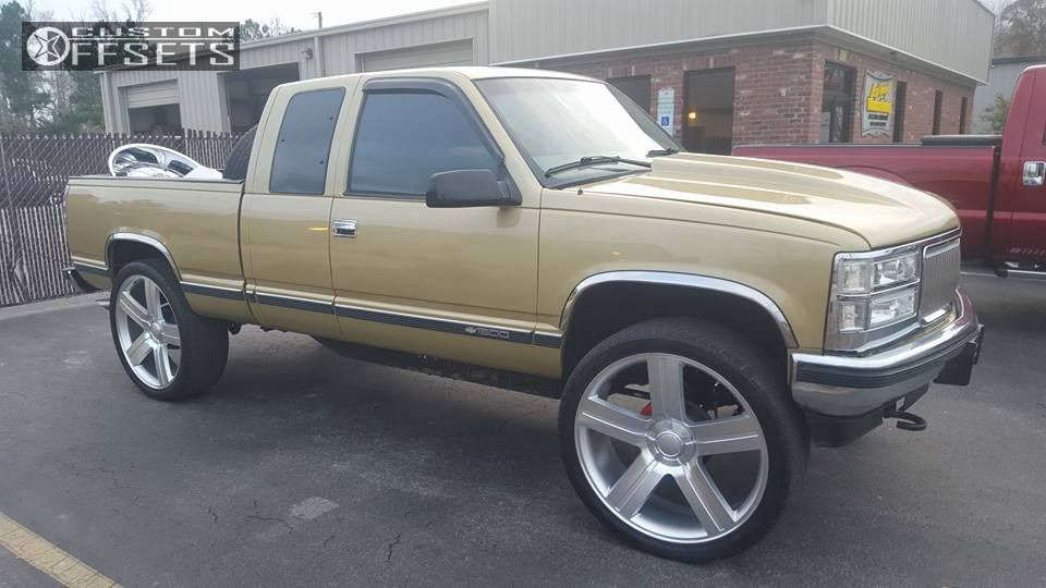 1997 Chevrolet K1500 with 28x9 0 Rockstarr 557 and 325/35R28 Lexani LX ...