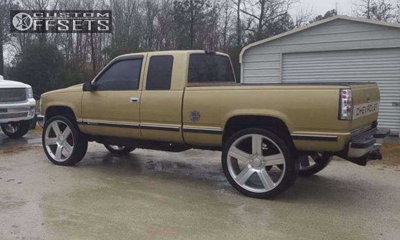 1997 Chevrolet K1500 with 28x9 0 Rockstarr 557 and 325/35R28 Lexani LX ...