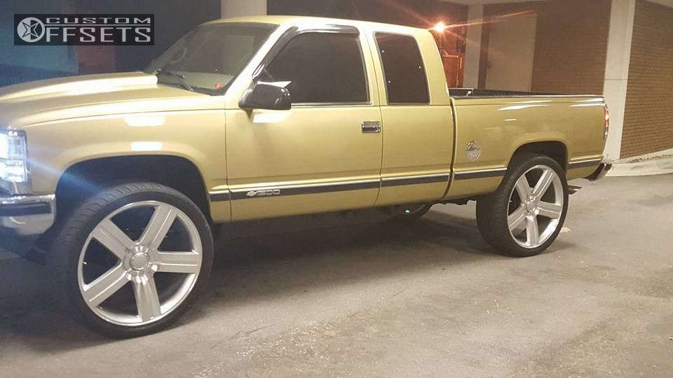 1997 Chevrolet K1500 with 28x9 0 Rockstarr 557 and 325/35R28 Lexani LX ...