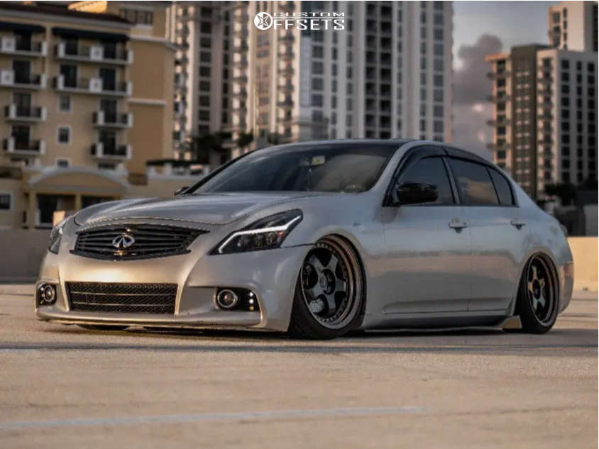 2009 INFINITI G37 with 19x9.5 22 ESR SR06 and 235/35R19 Crosswind All ...