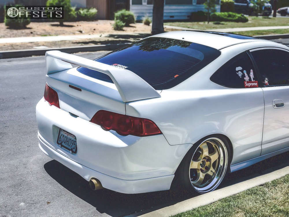2003 Acura RSX with 18x9.5 45 Work Meister S12p and 225/40R18 Goodyear ...