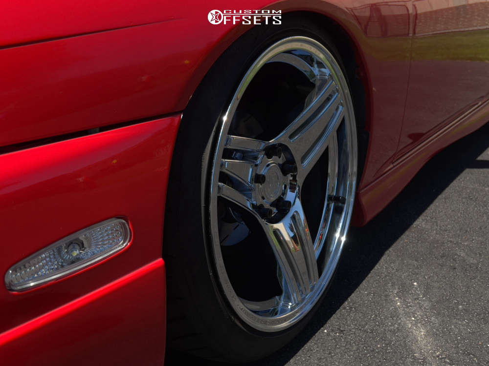 1997 Nissan 240SX with 18x9.5 35 Anovia Treble and 225/40R18 Nitto Neo ...