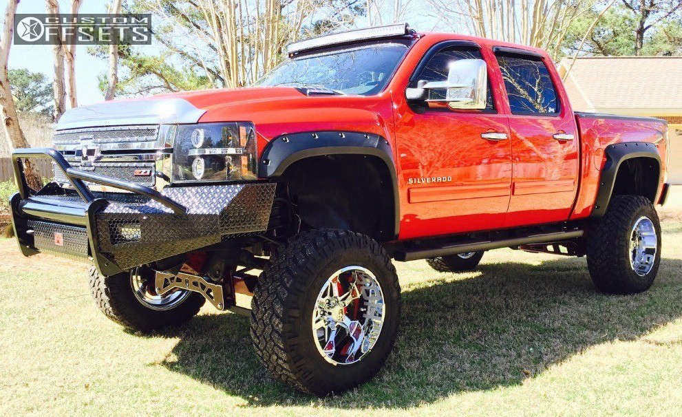2010 Chevrolet Silverado 1500 with 20x12 -44 Hostile Knuckles and 37/12 ...