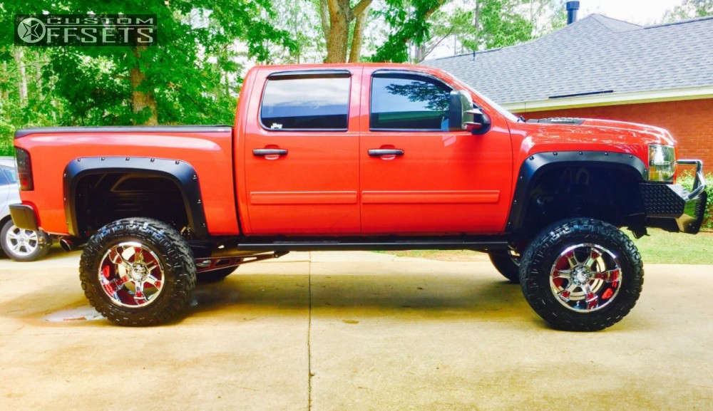 2010 Chevrolet Silverado 1500 with 20x12 -44 Hostile Knuckles and 37/12 ...