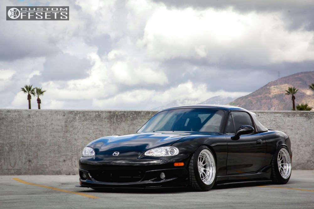 2002 Mazda MX-5 Miata with 16x9.5 0 CCW D110 and 225/45R16 Toyo Tires ...