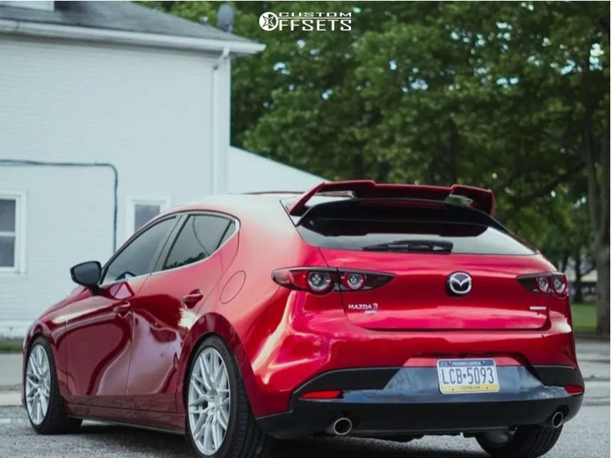 2019 Mazda 3 Sport with 18x8.5 38 F1R F103 and 225/40R18 Michelin Pilot ...