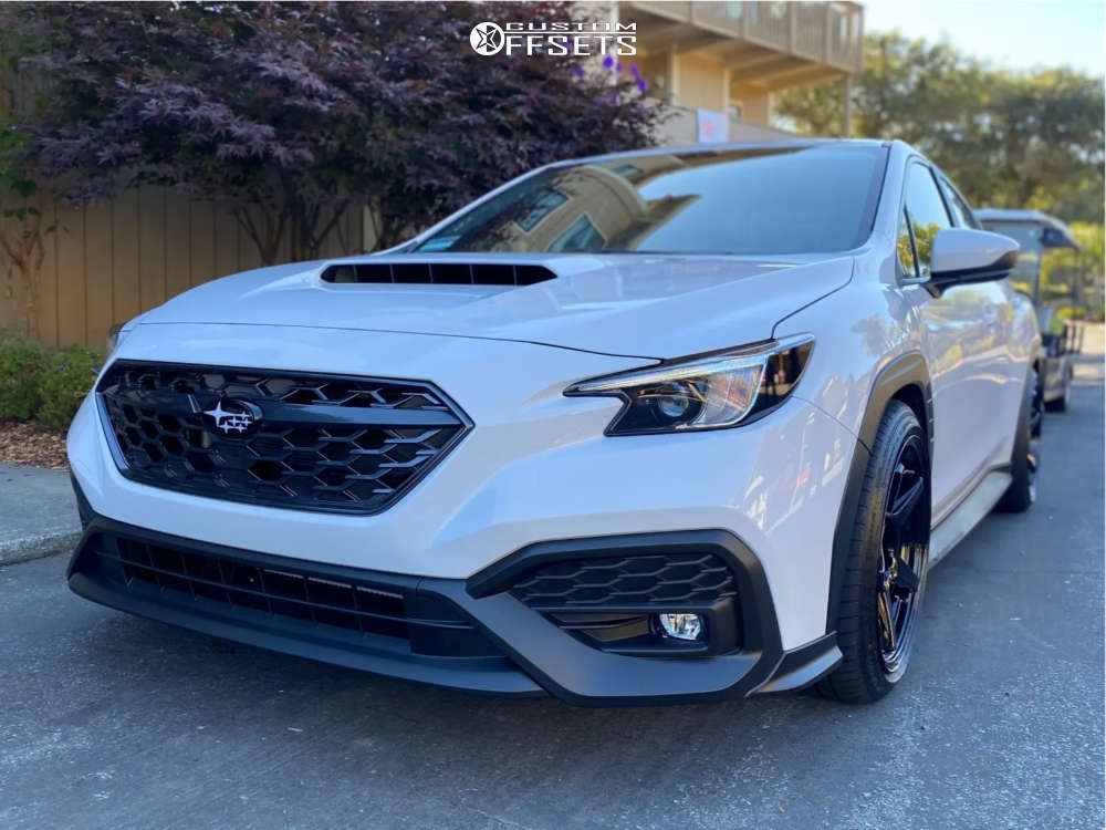 2022 Subaru WRX with 18x9.5 38 Enkei Ts-5 and 245/40R18 Dunlop Sport ...