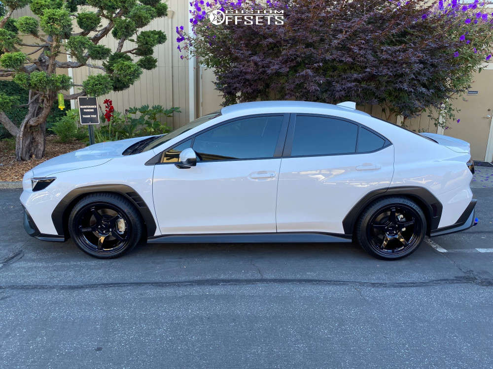 2022 Subaru WRX with 18x9.5 38 Enkei Ts-5 and 245/40R18 Dunlop Sport ...