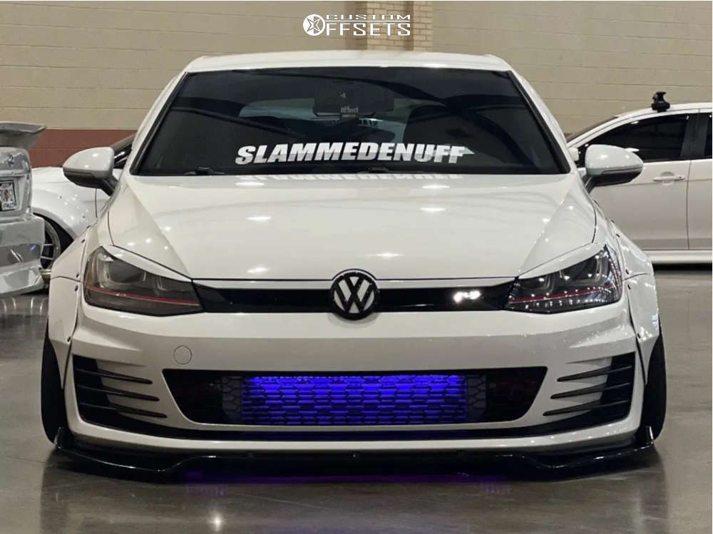 2017 Volkswagen GTI with 18x9 28 Work Ls207 and 225/40R18 Vercelli ...