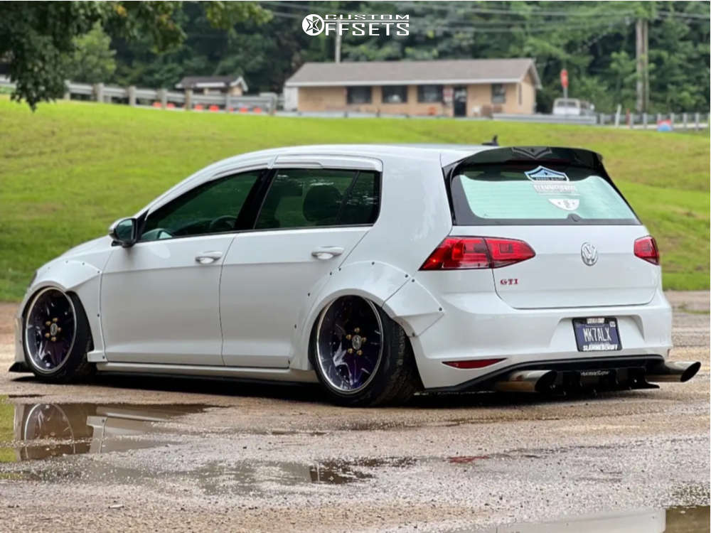 2017 Volkswagen GTI with 18x9 28 Work Ls207 and 225/40R18 Vercelli ...