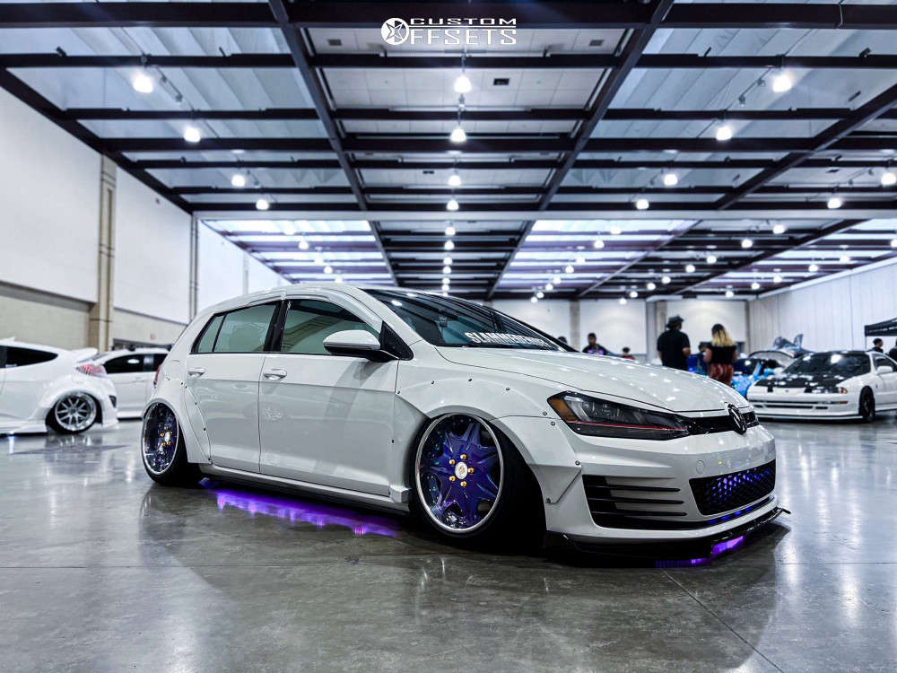 2017 Volkswagen GTI with 18x9 28 Work Ls207 and 225/40R18 Vercelli ...