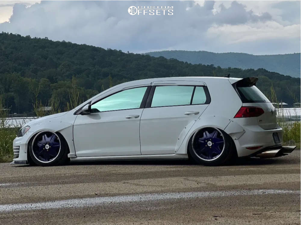 2017 Volkswagen GTI with 18x9 28 Work Ls207 and 225/40R18 Vercelli ...