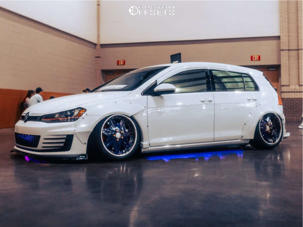 2017 Volkswagen GTI with 18x9 28 Work Ls207 and 225/40R18 Vercelli ...