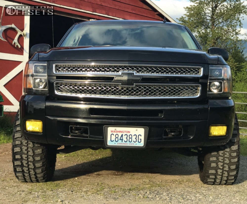 2012 Chevrolet Silverado 1500 with 20x12 -44 Hostile Exile and 33/12 ...